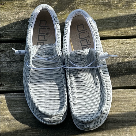Hey Dude | Shoes | Hey Dude Wally Sox Stone White Mesh Loafers | Poshmark